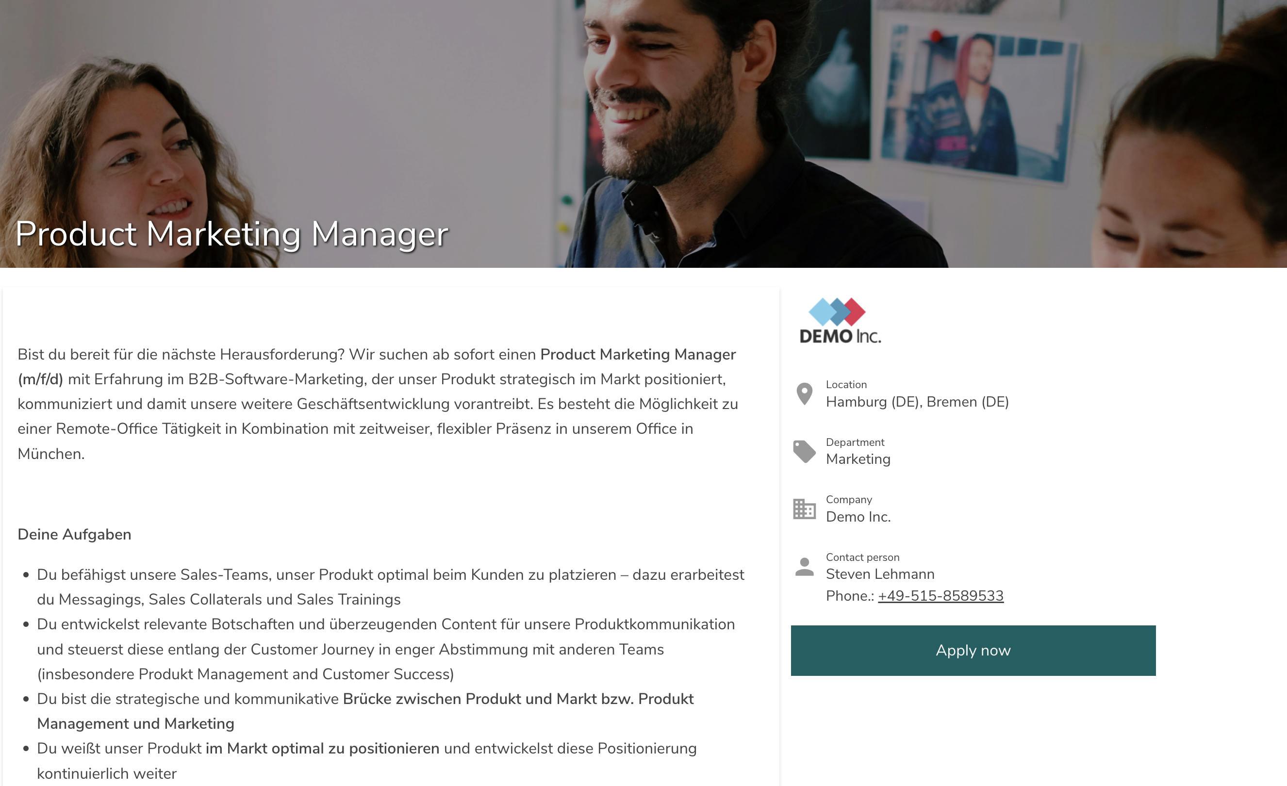 Designing an attractive job description